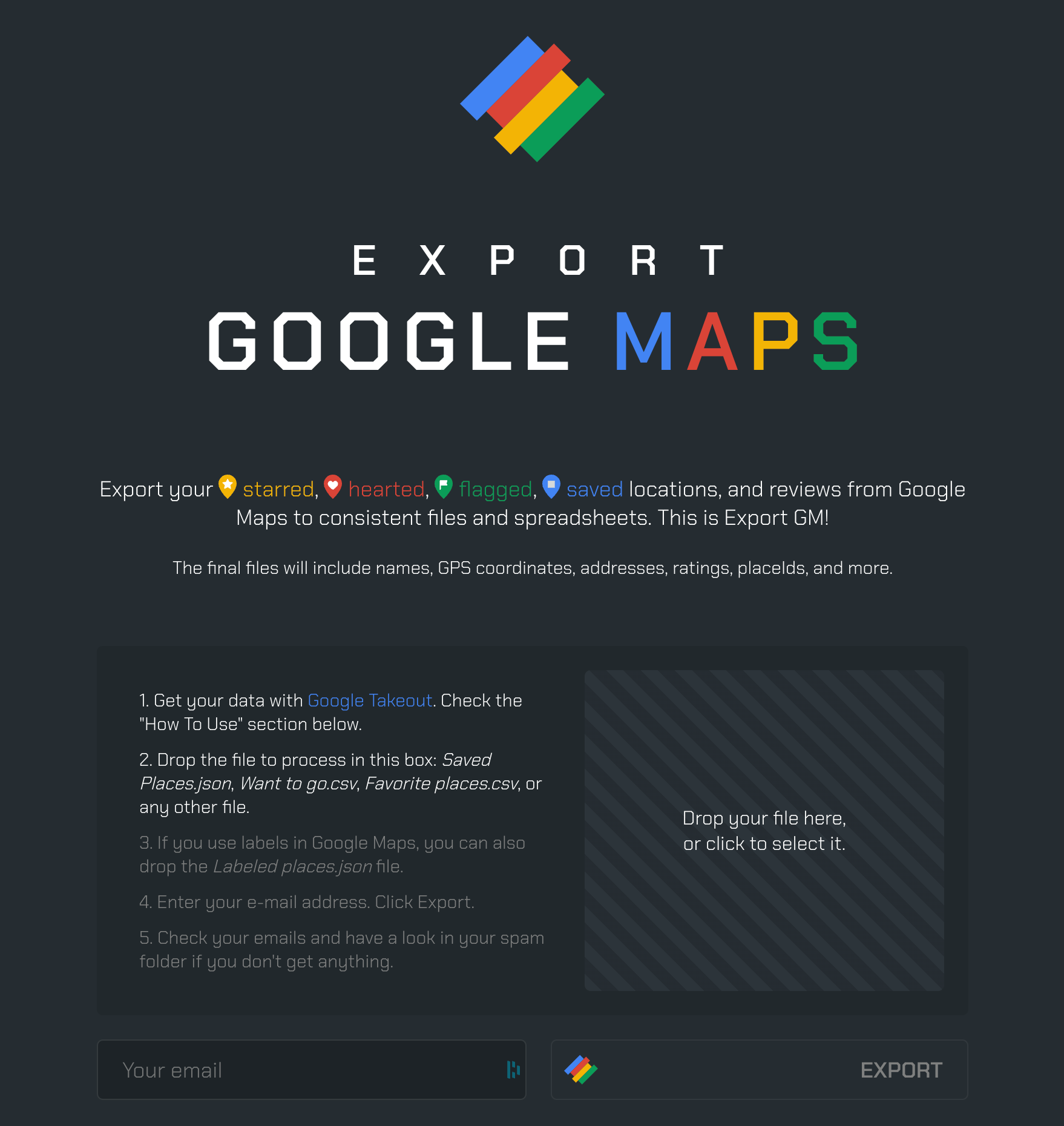 How To: Export your Google Maps to CSV, JSON or a Spreadsheet | Meow Apps